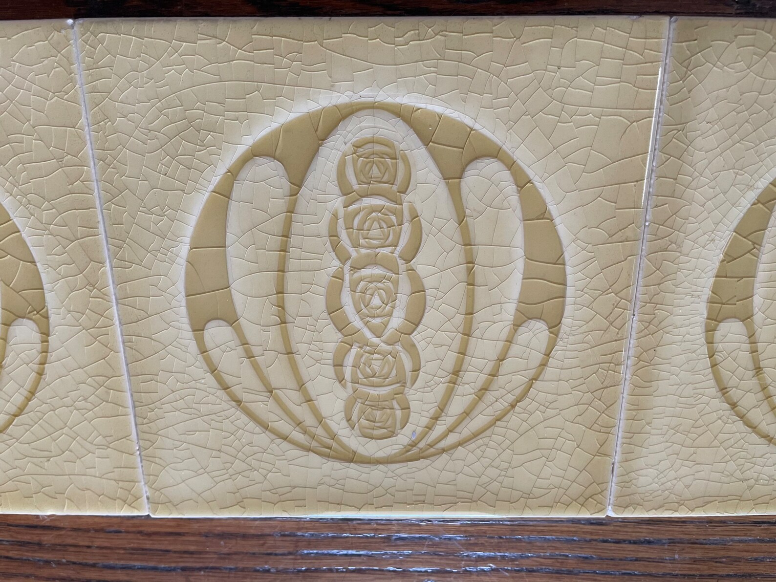 Antique Tile Fireplace Surround, Helman Ceramique, Brussels, Art Deco ...