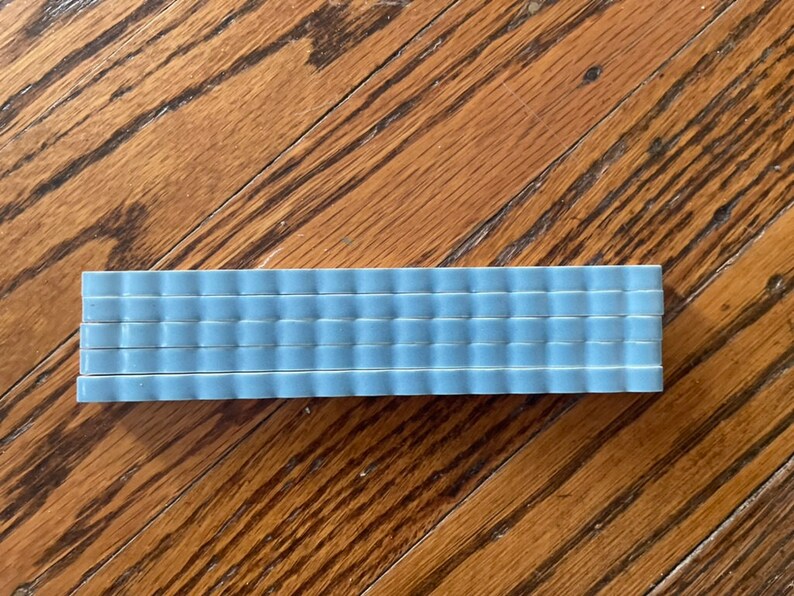 NOS Reeded Blue Liner Tiles, Edge Tiles, Pencil Tiles, Sizzle Tiles ...