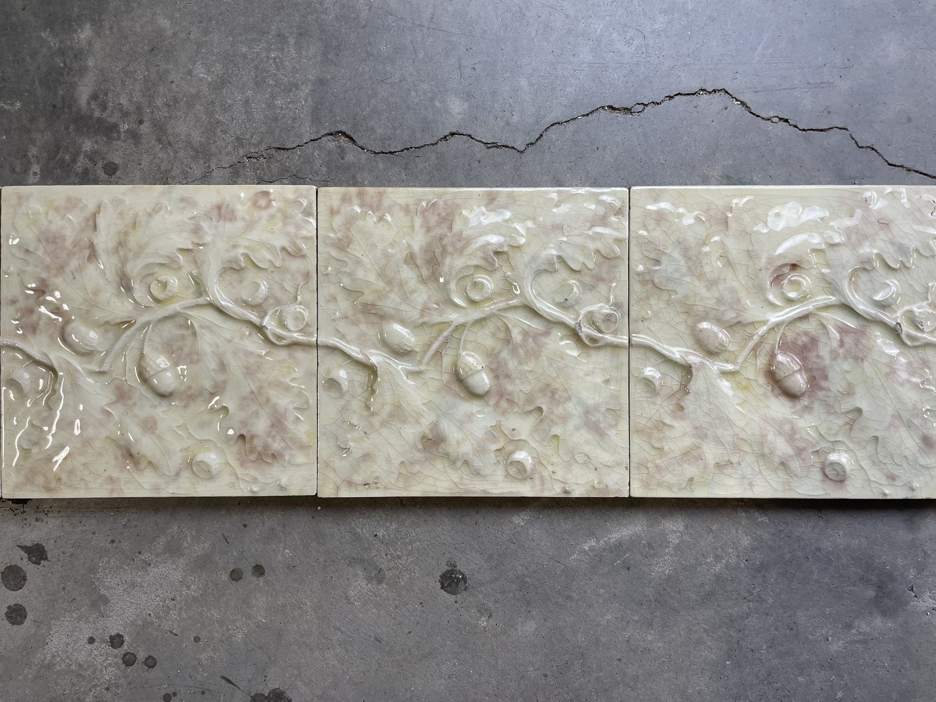 Victorian Tile Frieze 6x6" Fireplace, Kitchen, Bathroom, Vestibule 19th ...