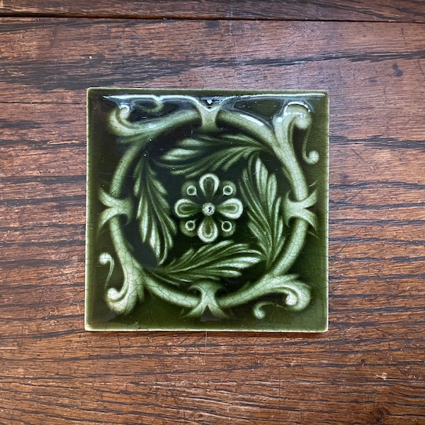Antique Green Tiles - Etsy