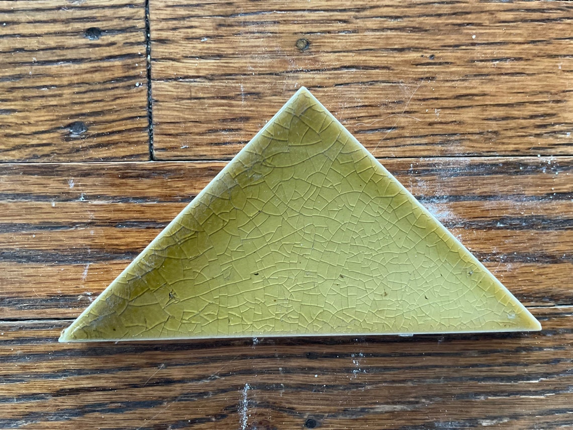 Green Brown Antique Triangle Tiles USETW Indianapolis - Etsy
