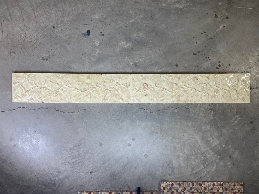 Victorian Tile Frieze 6x6" Fireplace, Kitchen, Bathroom, Vestibule 19th ...