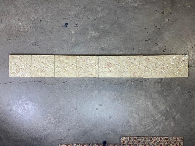 Victorian Tile Frieze 6x6 Fireplace, Kitchen, Bathroom, Vestibule 19th ...