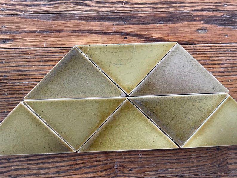 Green Brown Antique Triangle Tiles, USETW Indianapolis Triangle Tiles ...