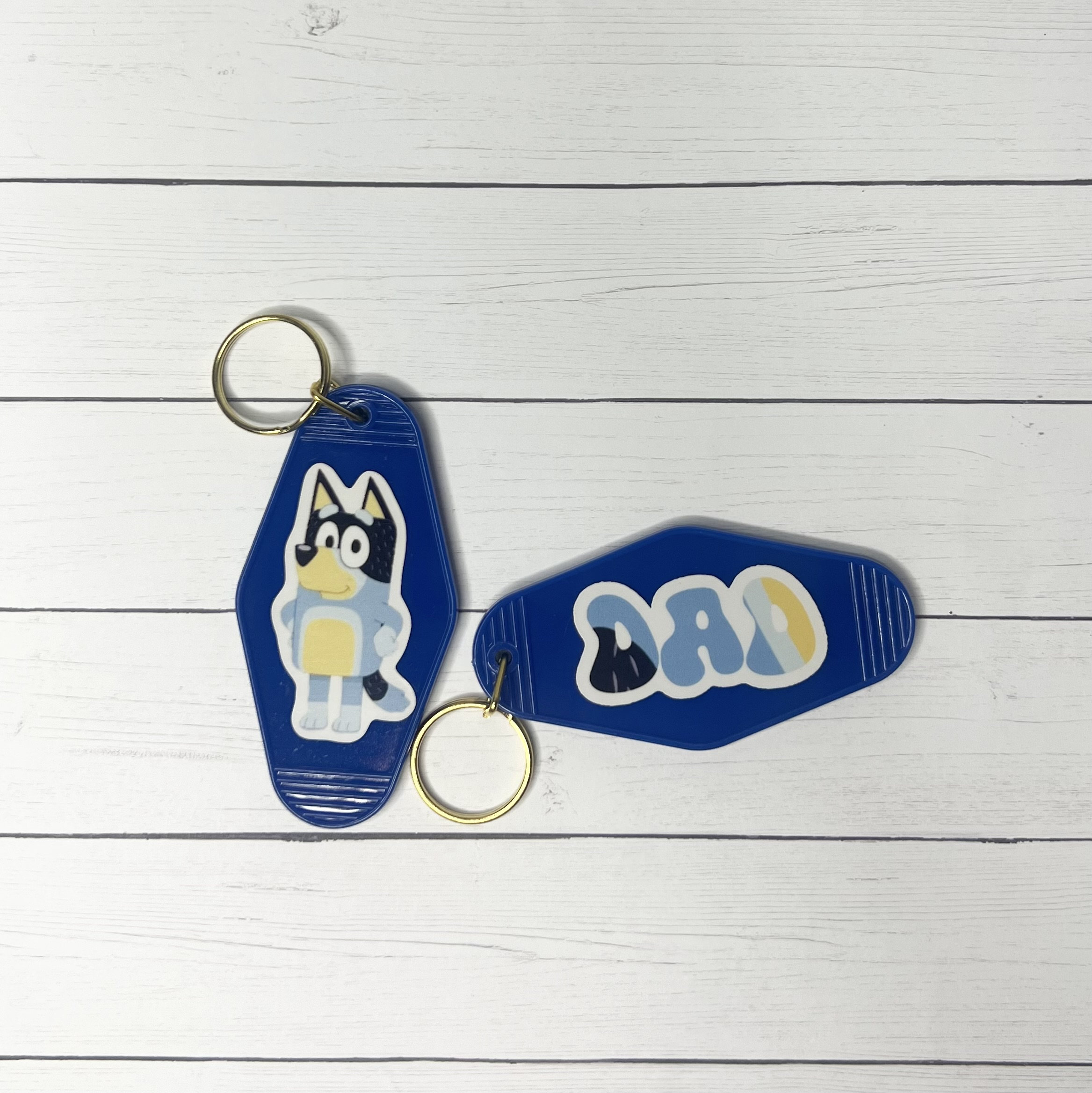 Mom Dad Keychain Bluey Inspired Disney Car Keychain Keys Motel Keychain ...