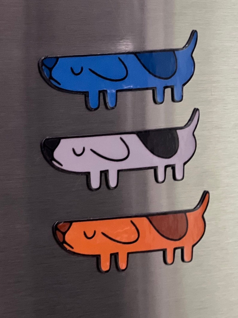 Long Dog Magnets 3 Pack Bluey Inspired Refrigerator Magnets White Board ...