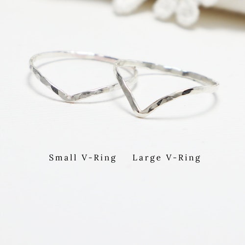 Super Thin Silver Textured Ring Thumb Rings for Women Dainty - Etsy