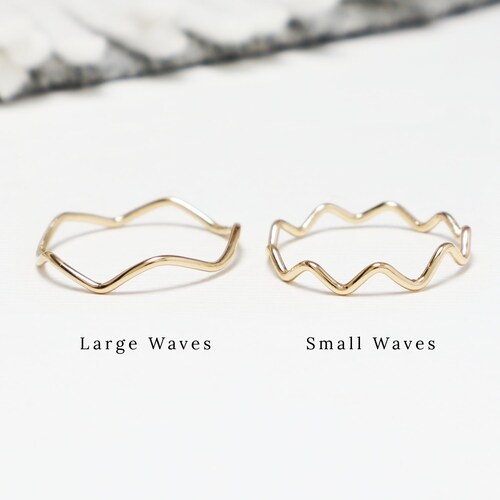 Thin Silver Wavy Ring Zig Zag Simple Rings for Women Dainty - Etsy