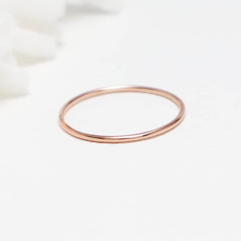Pink Gold Band Size 9 - Etsy