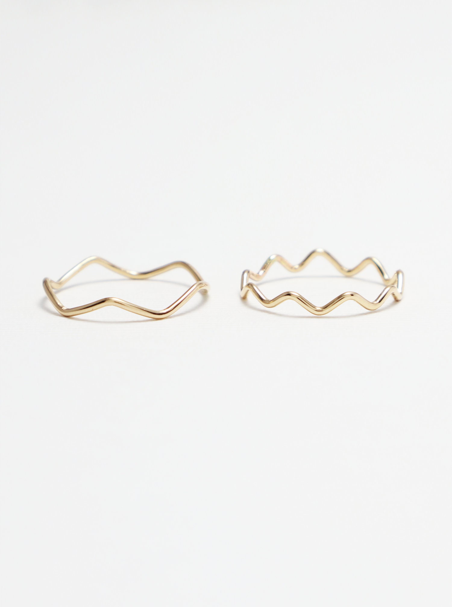 Thin Gold Wavy Wave Ring Zig Zag Dainty Gold Rings for Women | Etsy Canada