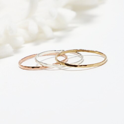 Super Thin Ring Set of 3 Twist Rings Simple Rings for Women | Etsy