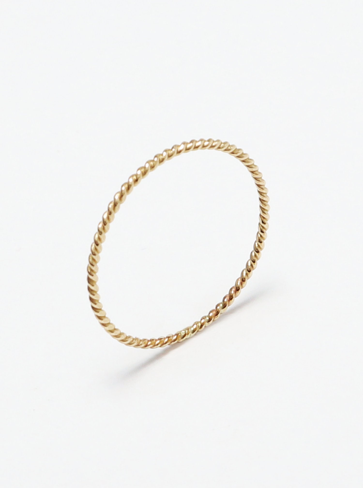 Super Thin Gold Twist Ring Gold Rings for Women Simple | Etsy