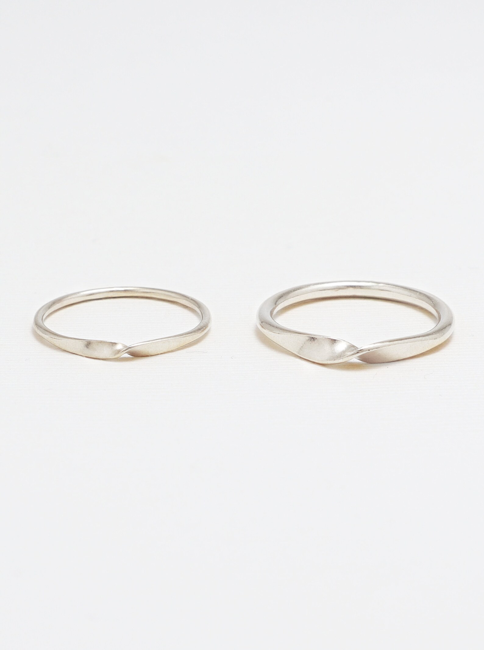 Matching Mobius Gold Ring Set for Couple 1.3mm 2mm Promise - Etsy