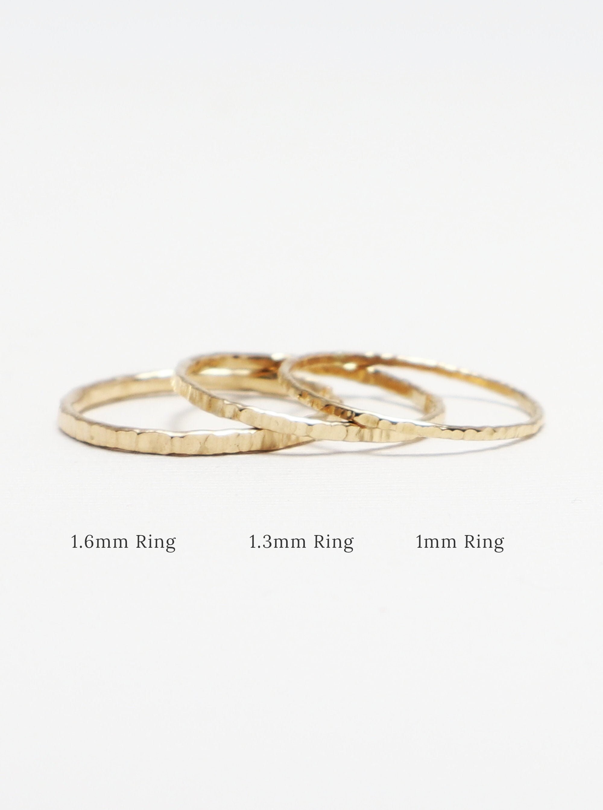 Stacking Gold Rings For Women Minimalist Ring Medium Thick | Etsy