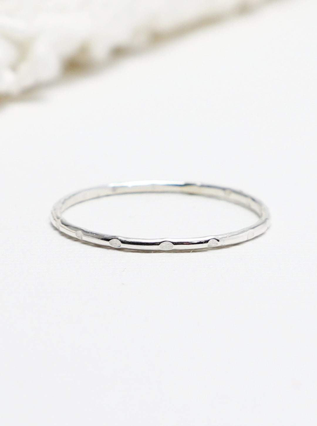 Super Thin Silver Textured Ring, Thumb Rings for Women, Dainty Ring ...