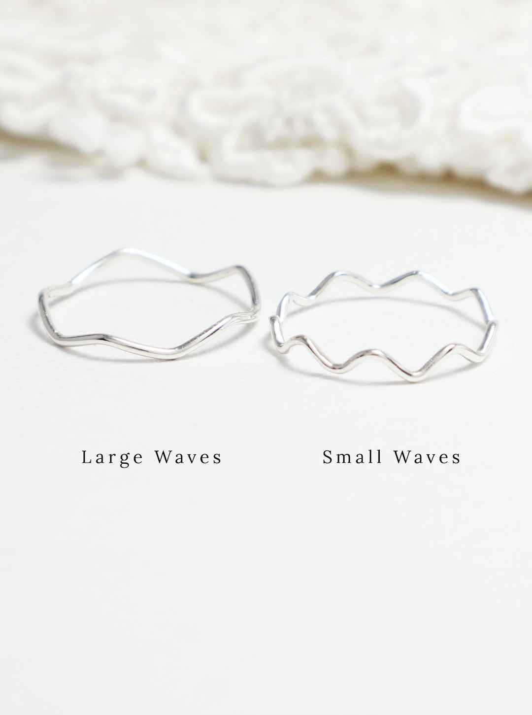 Thin Silver Wavy Ring, Zig Zag Simple Rings for Women, Dainty Stacking Ring, Delicate Ring ...