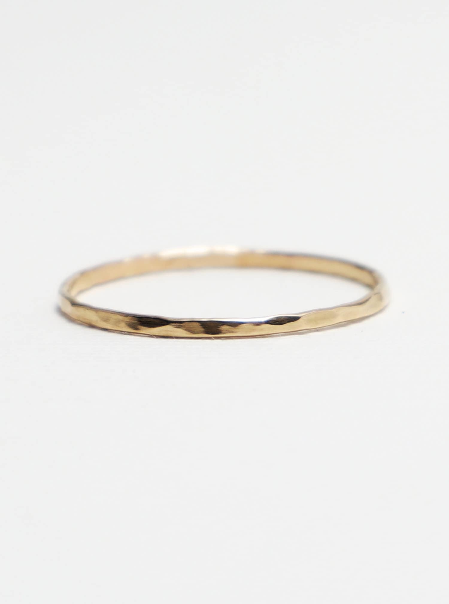 Thin Gold Hammered Ring Dainty Gold Filled Ring Gold Rings - Etsy Canada