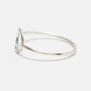 Thin Open Circle Ring, Silver Rings for Women, Dainty Cute Tiny Ring ...
