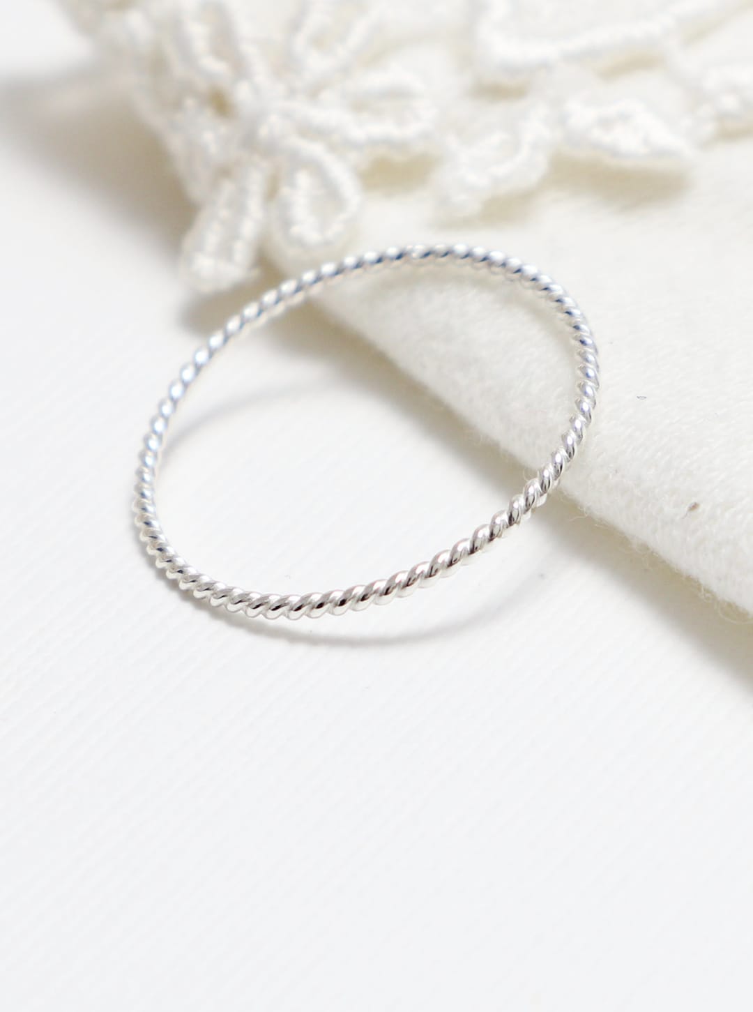 Super Thin Silver Ring, Twist Ring, Rope Ring, Simple Rings for Women ...