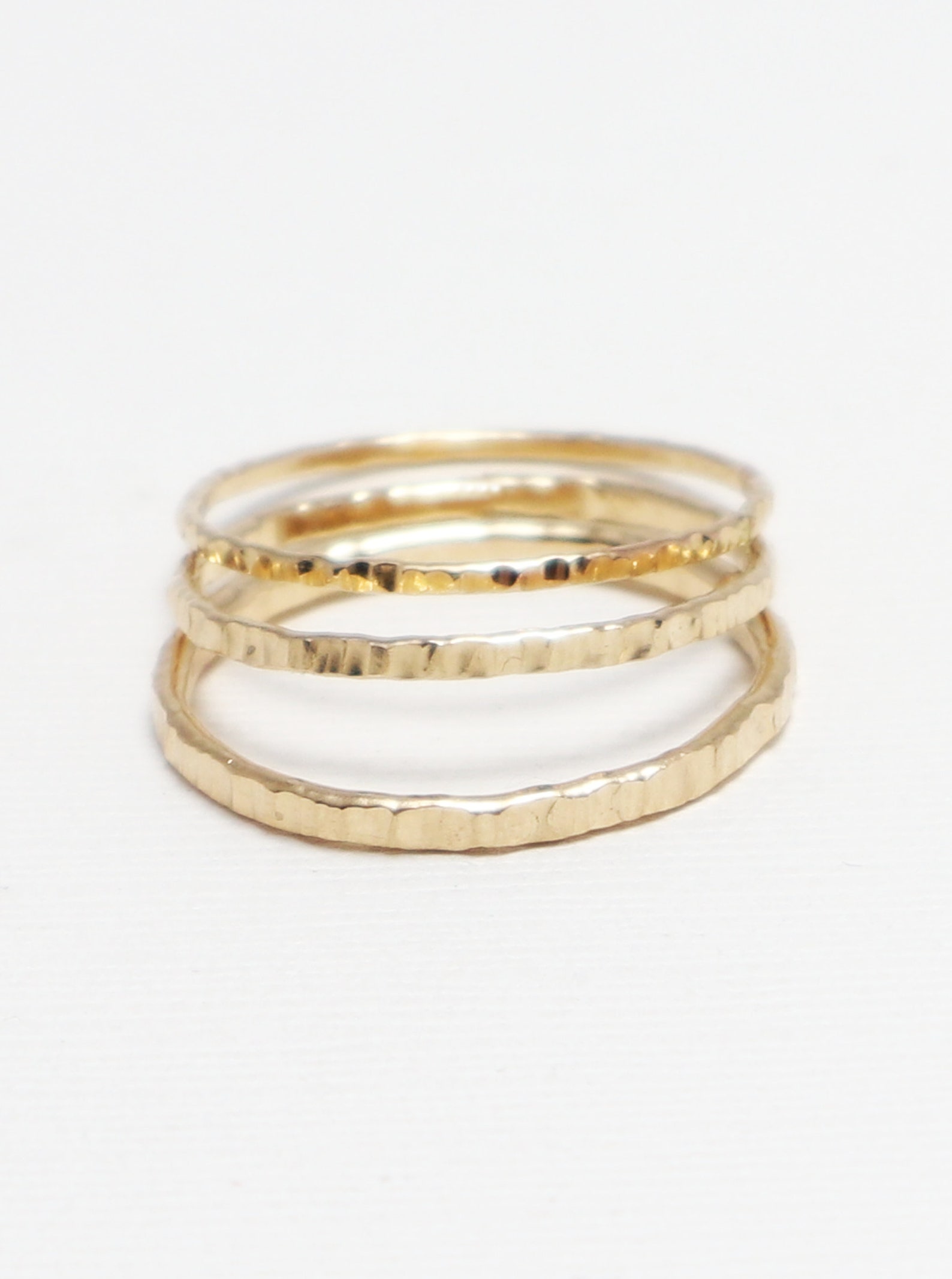 Stacking Gold Rings For Women Minimalist Ring Medium Thick | Etsy
