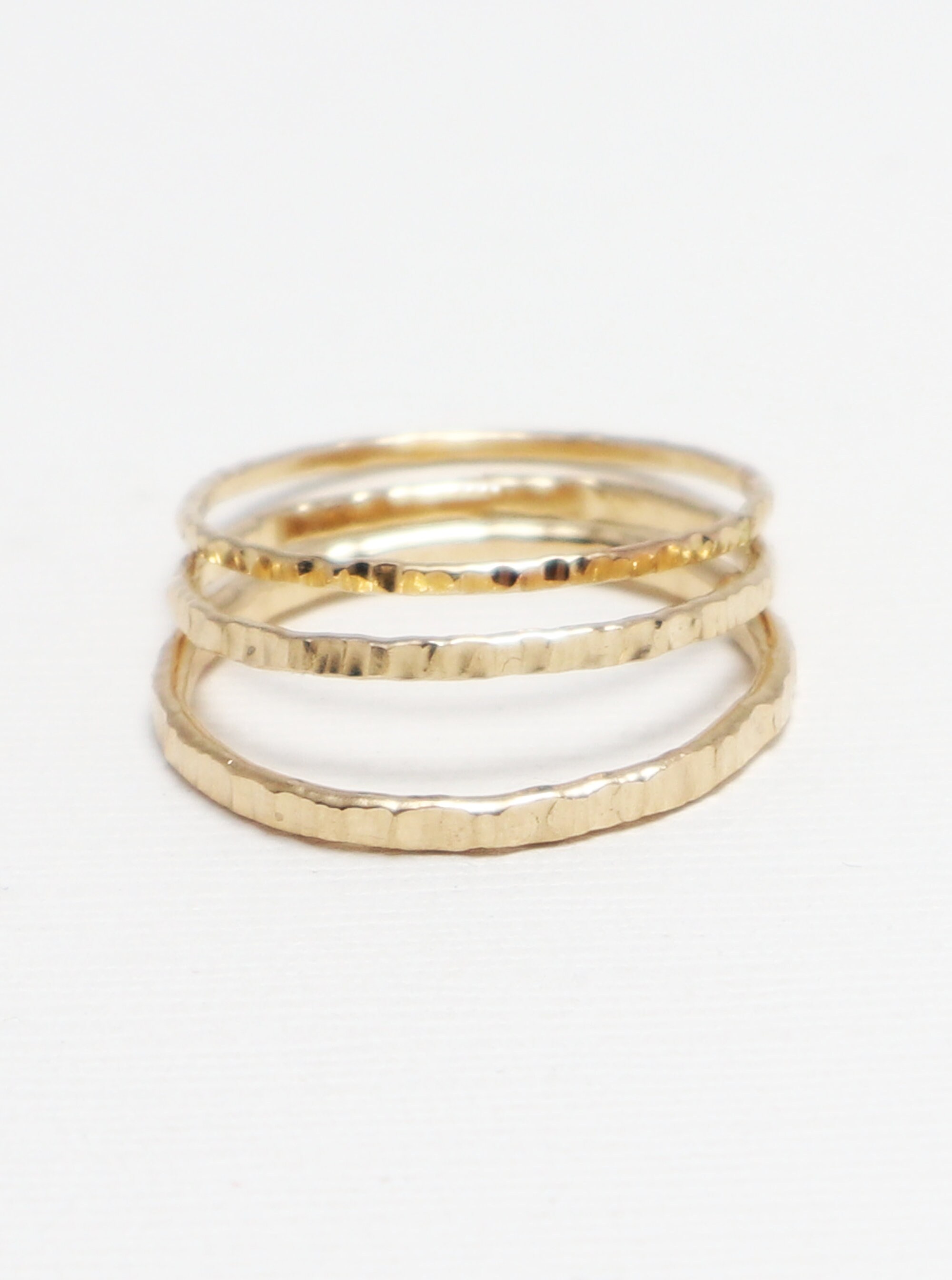 Stacking Gold Rings For Women Minimalist Ring Medium Thick | Etsy