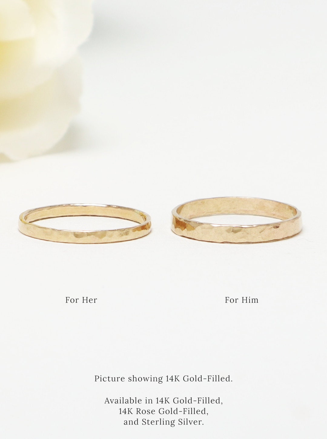Couple Ring Set, Silver Couple Ring, His Her Promise Ring for Couple ...