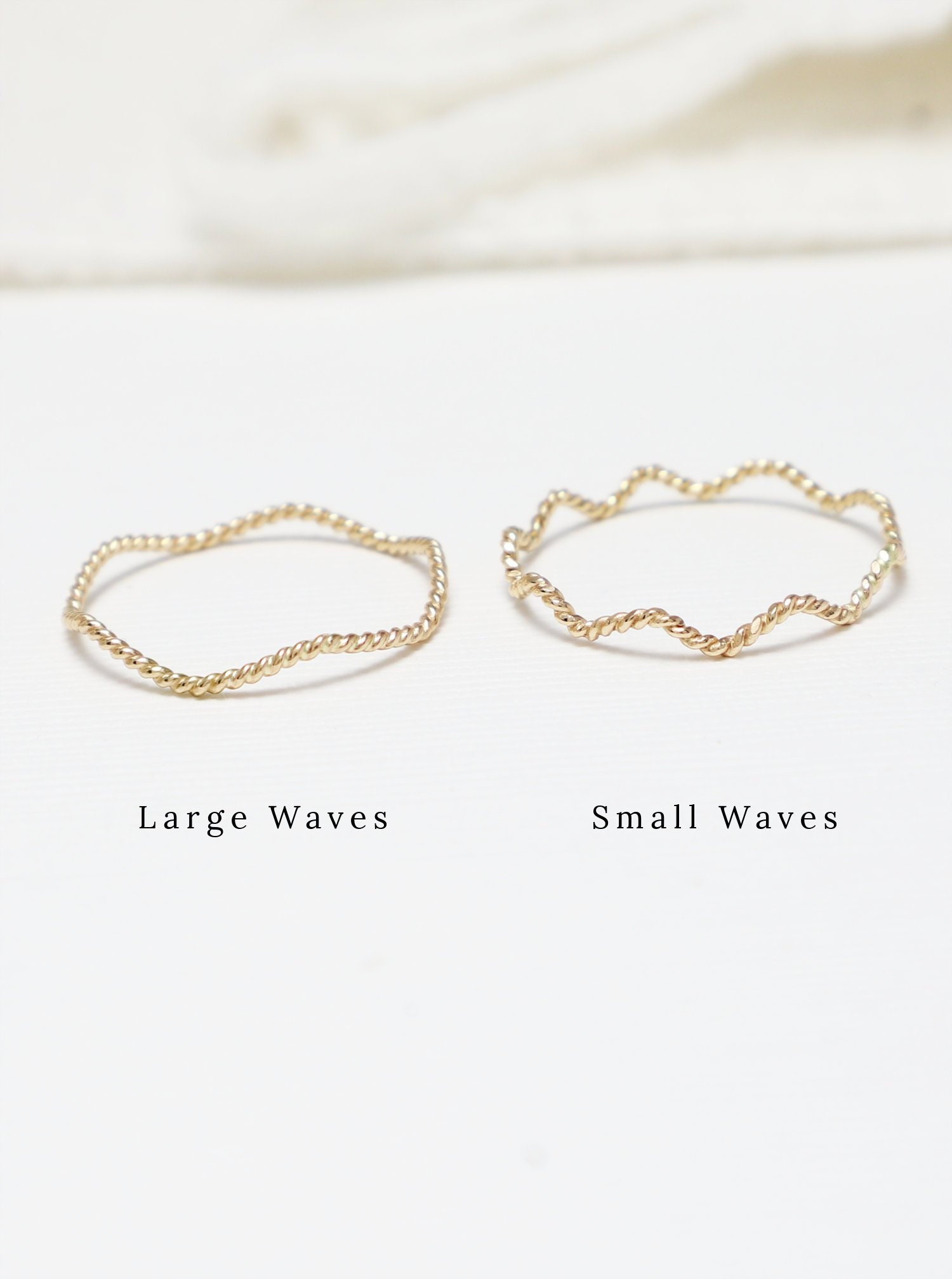 Dainty Gold Twist Wavy Ring Thin Zig Zag Gold Rings for | Etsy