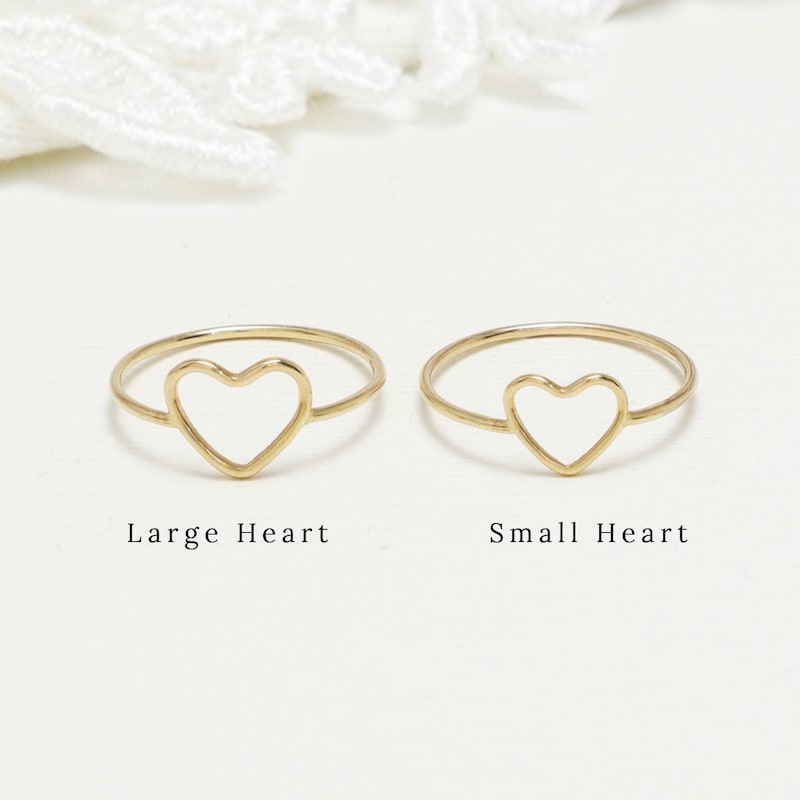 Open Heart Ring - Etsy