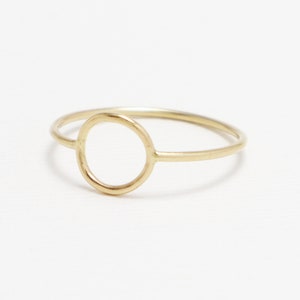 Open Circle Gold Ring, Rings for Women, Minimalist Ring, Promise Ring ...