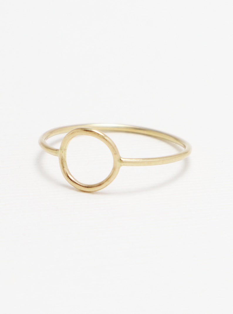 Open Circle Gold Ring Rings for Women Minimalist Ring - Etsy