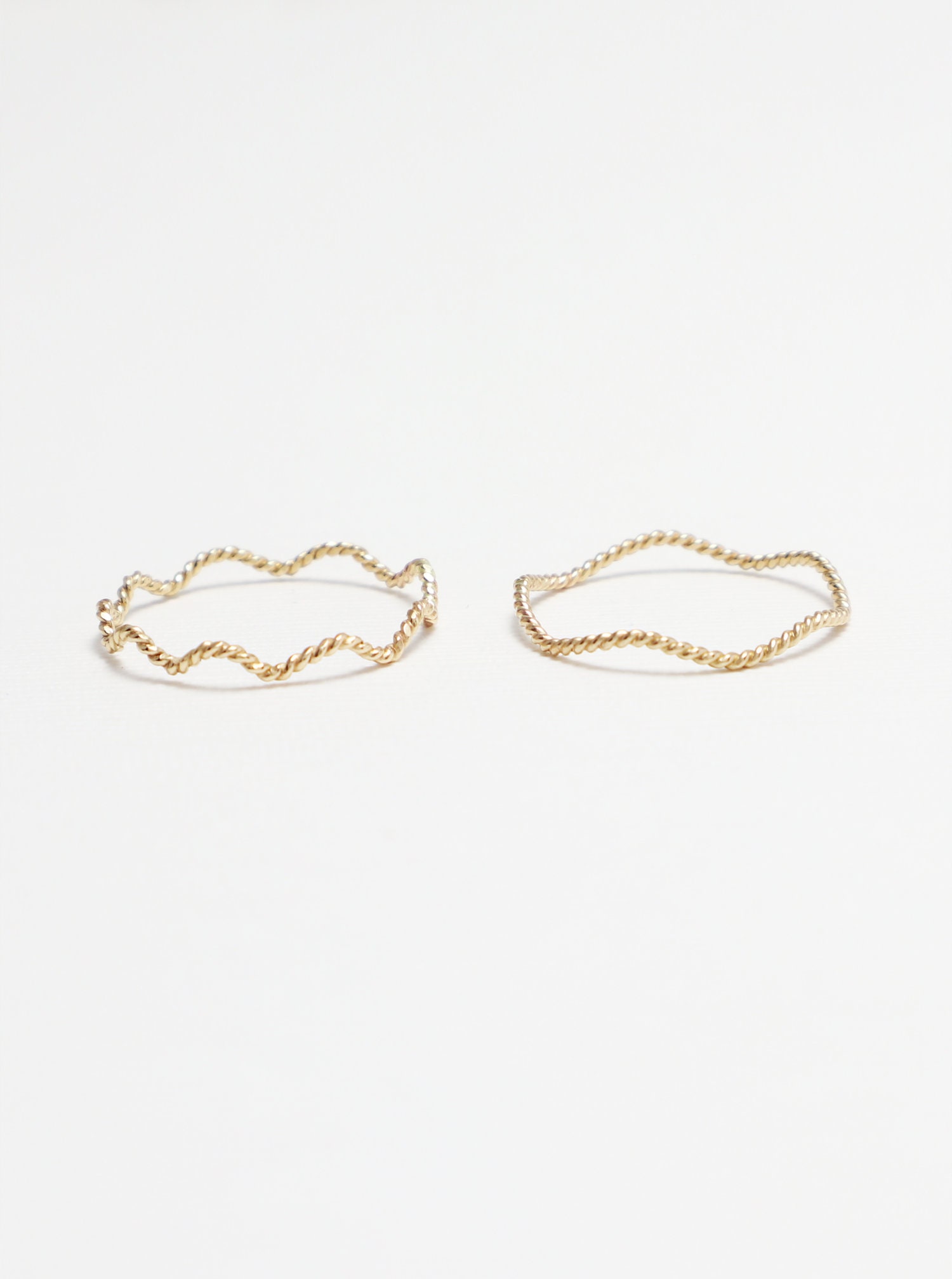 Dainty Gold Twist Wavy Ring Thin Zig Zag Gold Rings for | Etsy