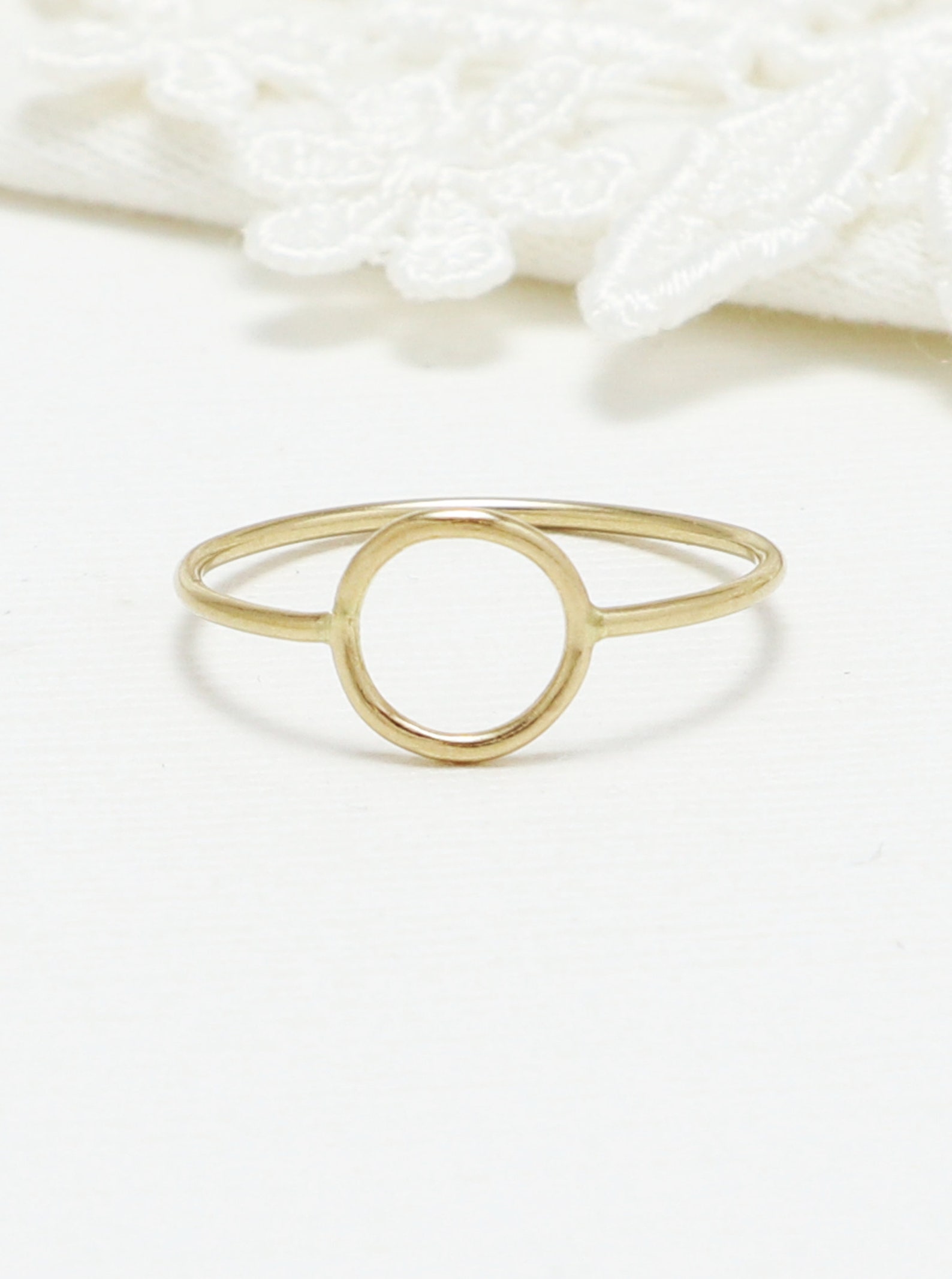 Open Circle Gold Ring Rings for Women Minimalist Ring - Etsy
