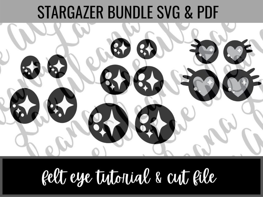 Digital Download | Stargazer Bundle Felt Eye SVG Files | Amigurumi Felt ...