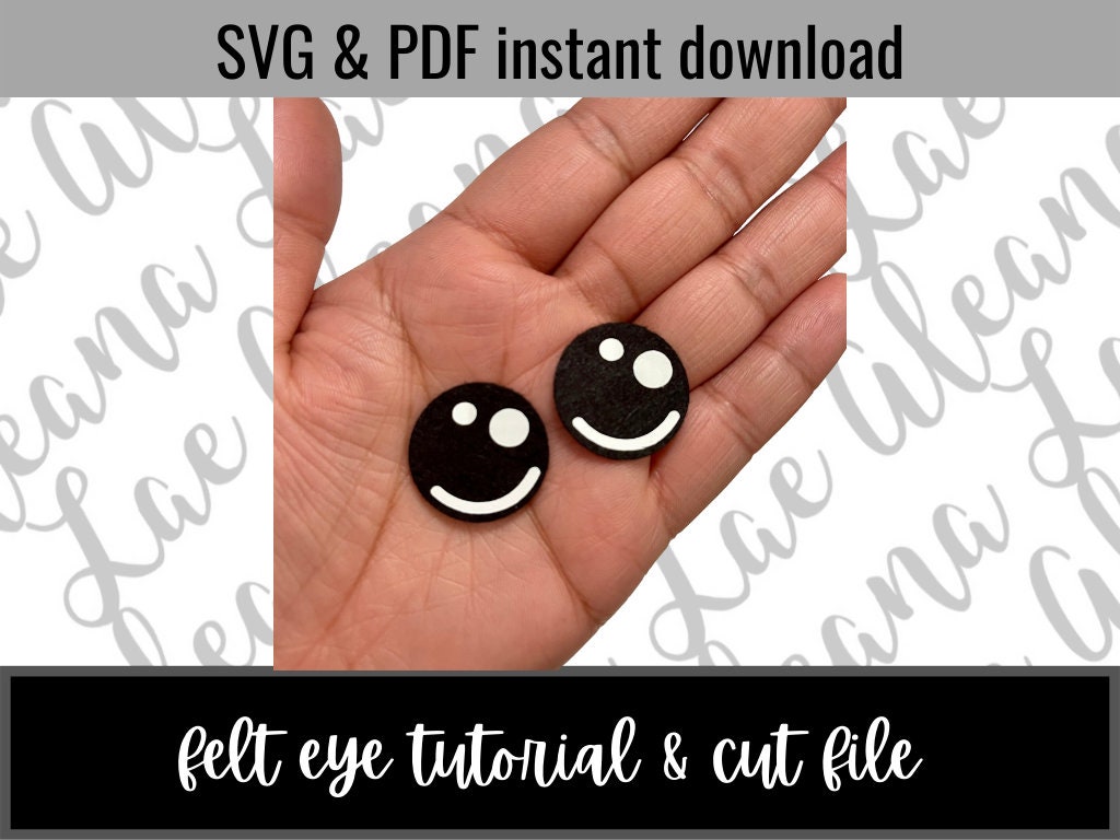 Digital Download | Shy Dots Eyes SVG File | Amigurumi Felt Eye Cut File ...