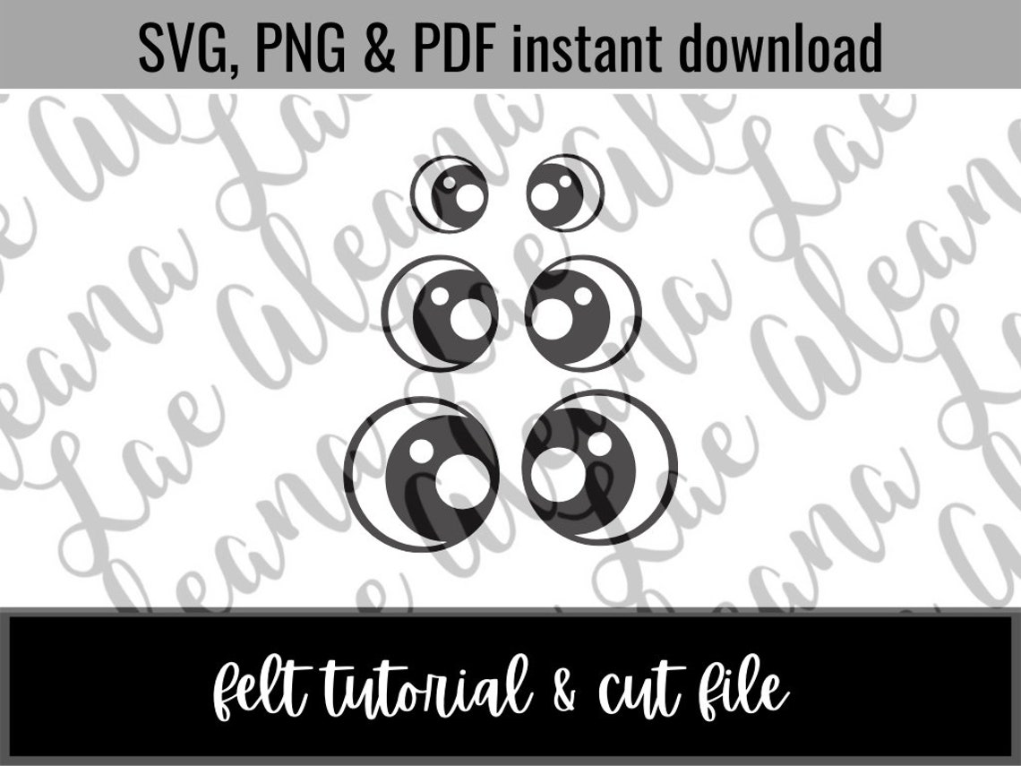Digital Download Basic Eyes SVG & PNG File Amigurumi Felt | Etsy
