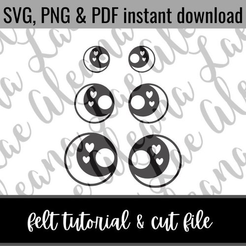 Digital Download Basic Eyes SVG & PNG File Amigurumi Felt - Etsy