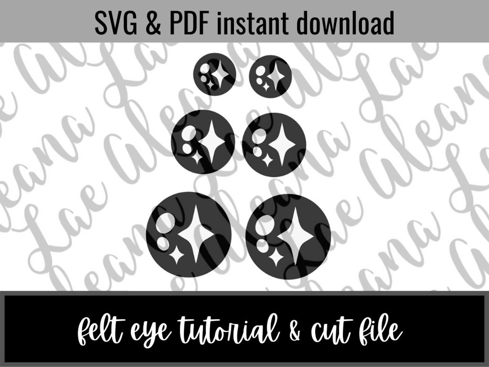 Digital Download | Stargazer Bundle Felt Eye SVG Files | Amigurumi Felt ...