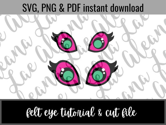 Digital Download Alien Eyelash Eyes SVG PNG File Amigurumi | Etsy