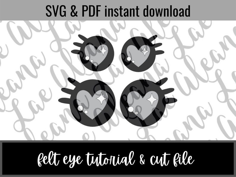 Digital Download | Stargazer Bundle Felt Eye SVG Files | Amigurumi Felt ...