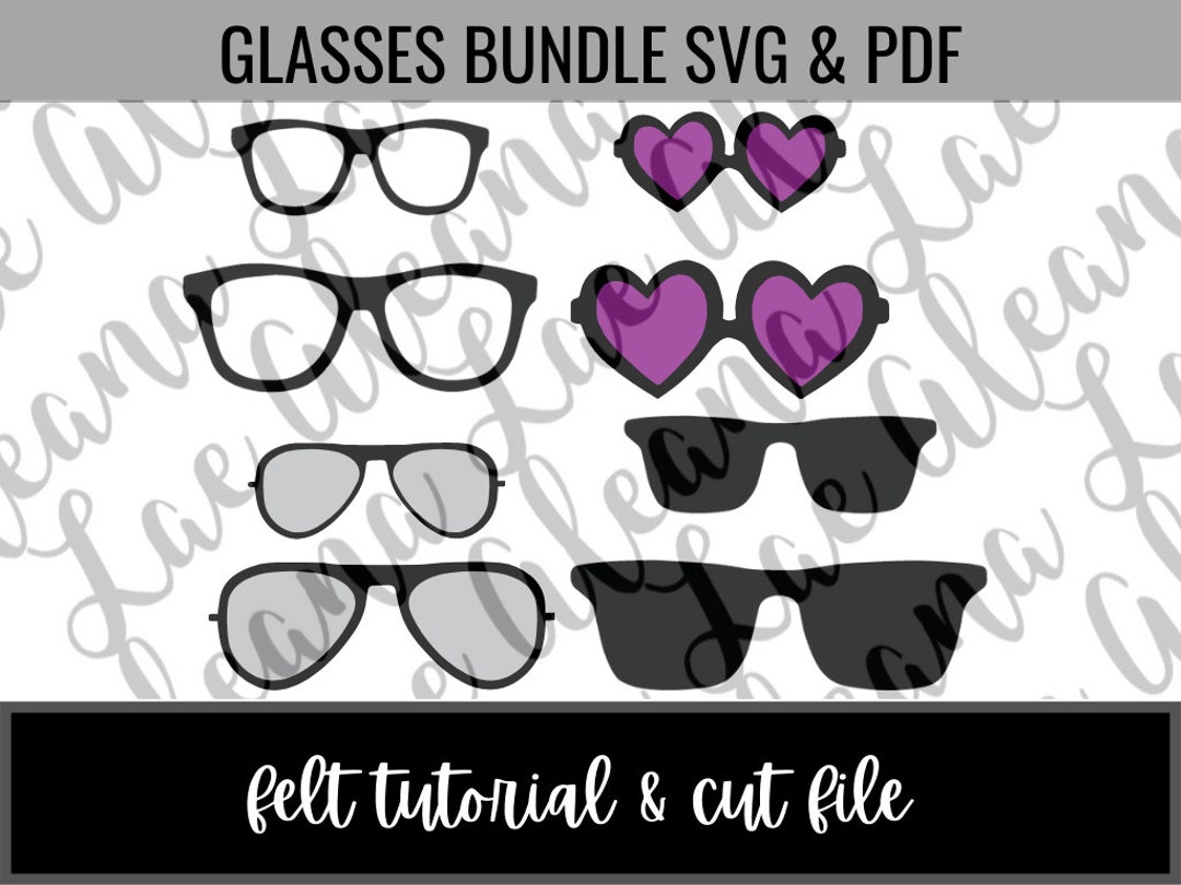 Digital Download | Glasses Bundle Felt Eye SVG Files | Amigurumi Felt ...