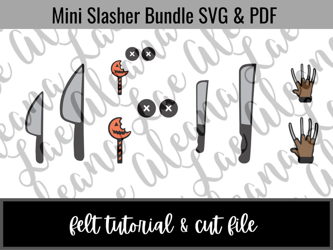 Digital Download | Mini Slasher Bundle Felt Accessory SVG Files ...