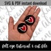 Digital Download | Heart Outline Round Eyes SVG File | Amigurumi Felt ...