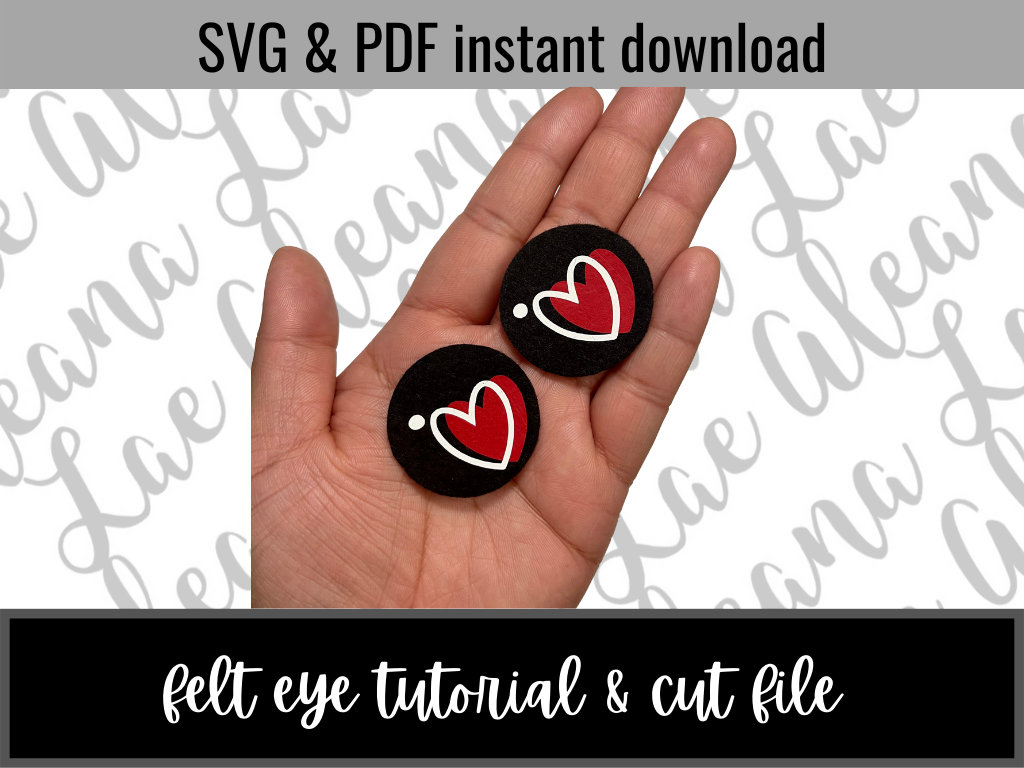 Digital Download Heart Outline Round Eyes SVG File | Etsy