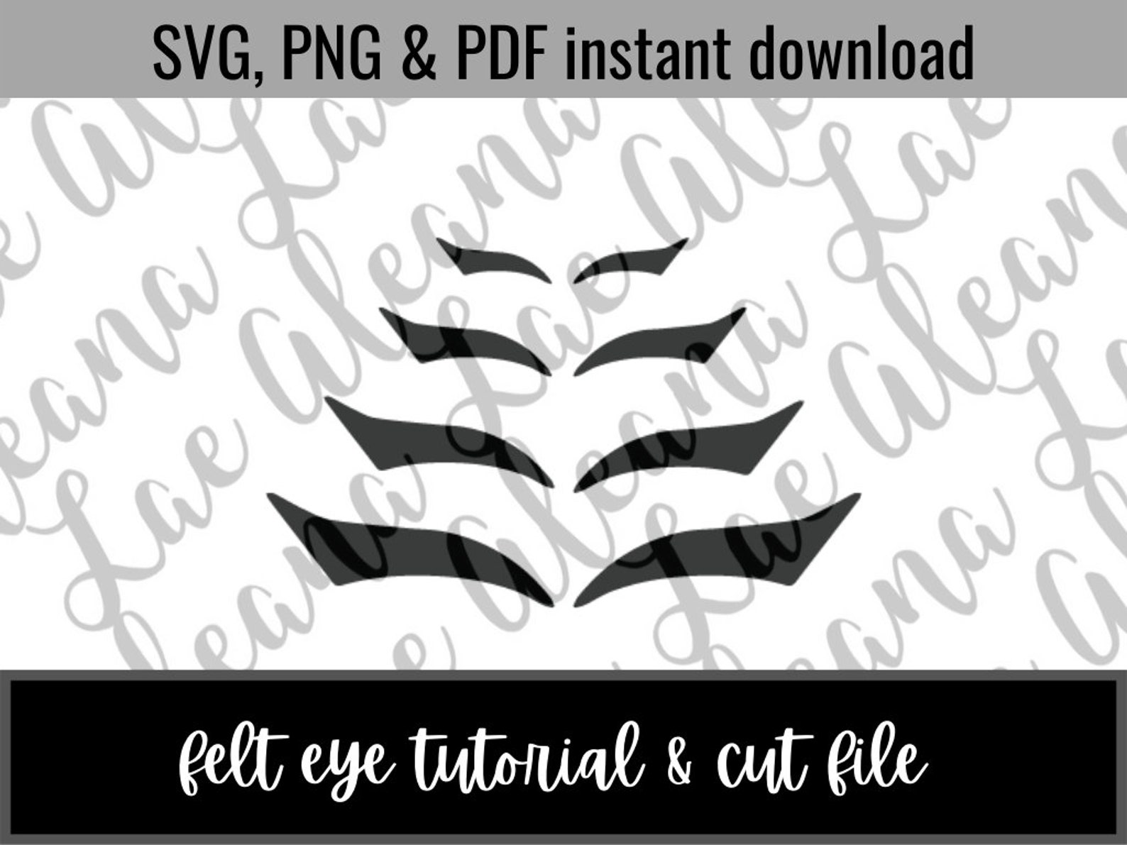 Digital Download | Eyelash Bundle Felt Eye SVG Files | Amigurumi Felt ...
