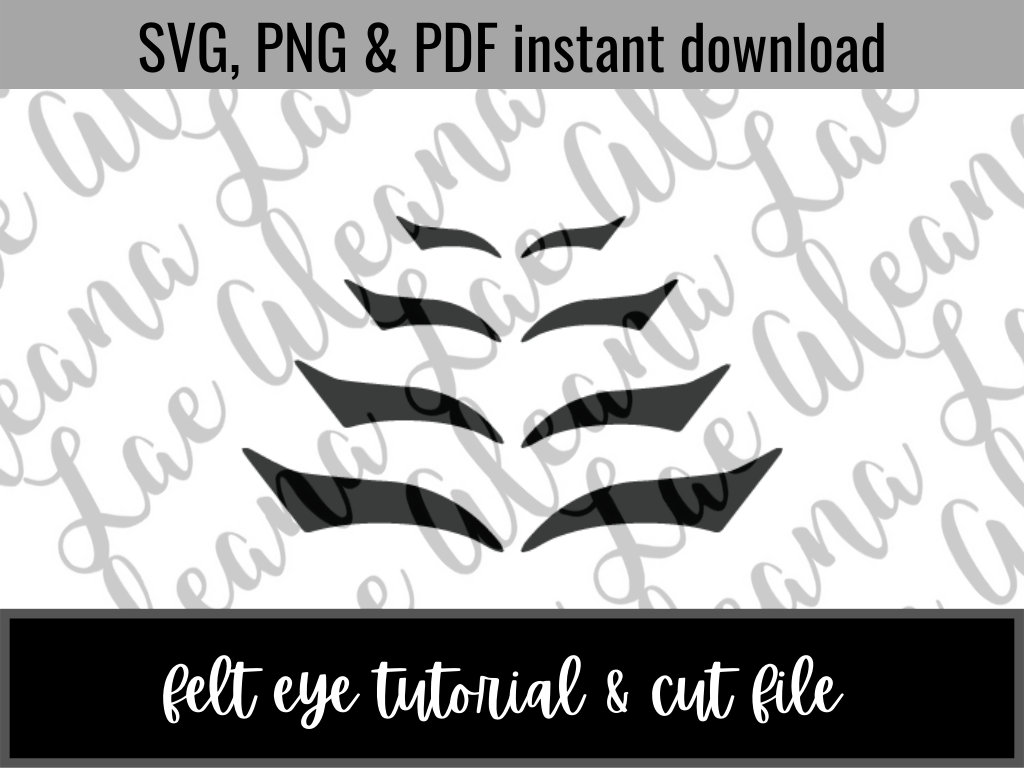 Digital Download | Eyelash Bundle Felt Eye SVG Files | Amigurumi Felt ...