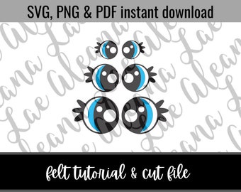 Digital Download Doll Eyes SVG & PNG File Amigurumi Felt - Etsy