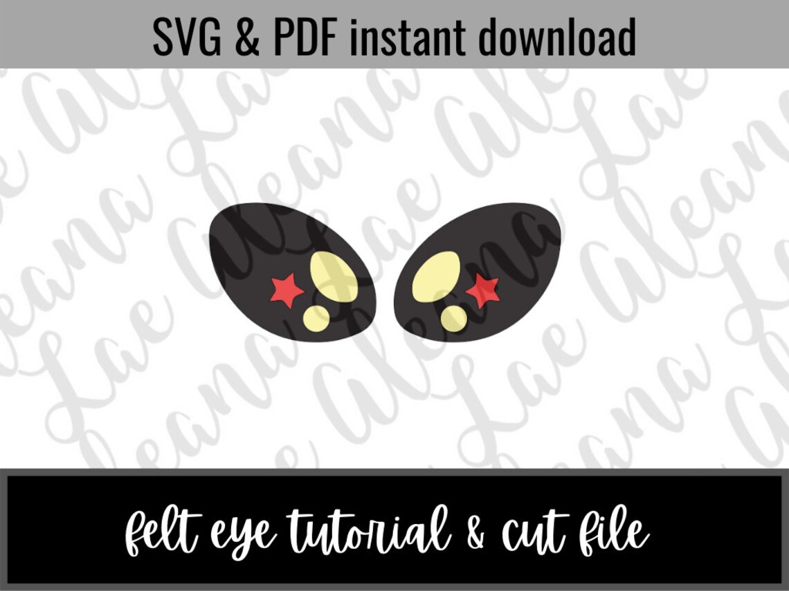 Digital Download Alien Star Eyes SVG File Amigurumi Felt | Etsy