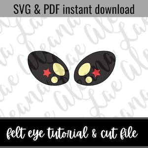 Digital Download | Alien Star Eyes SVG File | Amigurumi Felt Eye Cut ...