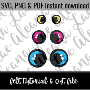 Digital Download Kawaii Animal Round Eyes SVG & PNG File - Etsy