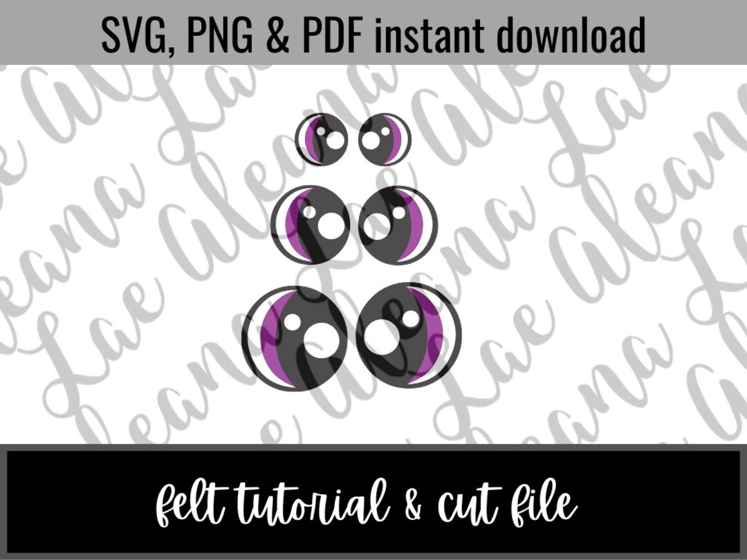 Digital Download | Basic 2.0 Eyes SVG & PNG File | Amigurumi Felt Eye ...